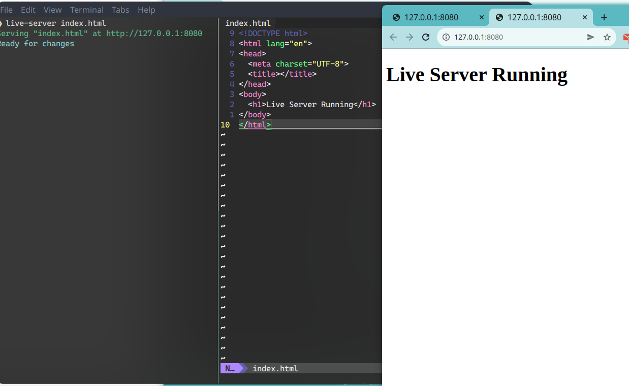 Live Server dùng tạo server tại máy local của dev để xem file html và ...